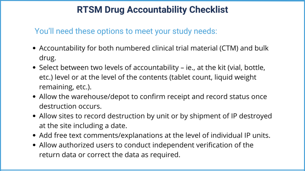Managing Drug Returns with your RTSM